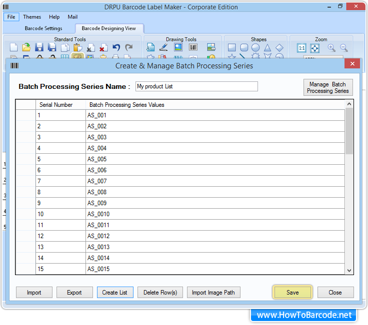Batch Processing With Barcode Designing View Howtobarcode