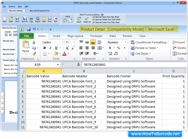 Export Created List With Barcode Settings Howtobarcode