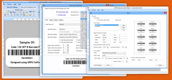 Design Code 128 Set B Barcode Font Howtobarcode