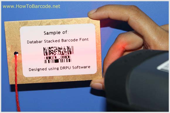 Design Databar Stacked 2D barcode font - HowToBarcode