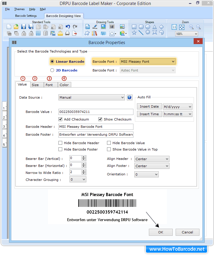 MSI Plessey Barcode Font - Howtobarcode MSI Plessey Barcode Font - Howtobarcode