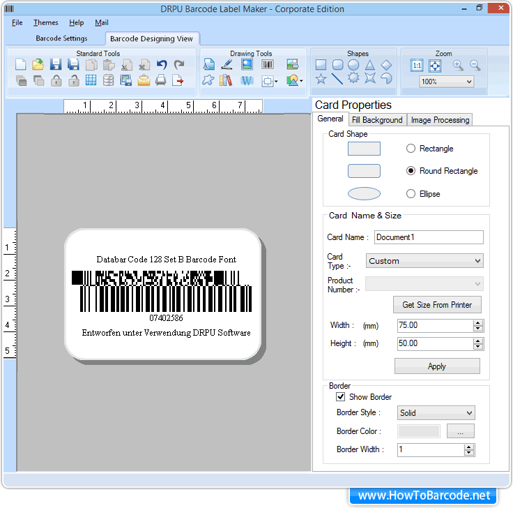 Databar Code 128 Set B Barcode Howtobarcode