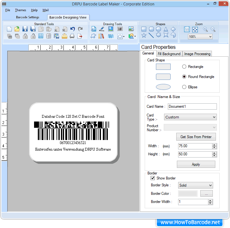 Databar Code 128 Set C Font Howtobarcode