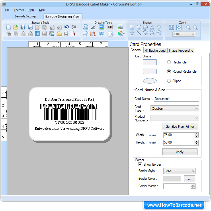 DataBar Truncated Barcode Font - Howtobarcode