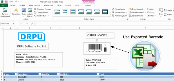 Export designed barcodes to use - HowToBarcode