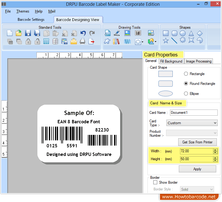 EAN8 Barcode Font designed by DRPU Software – HowToBarcode