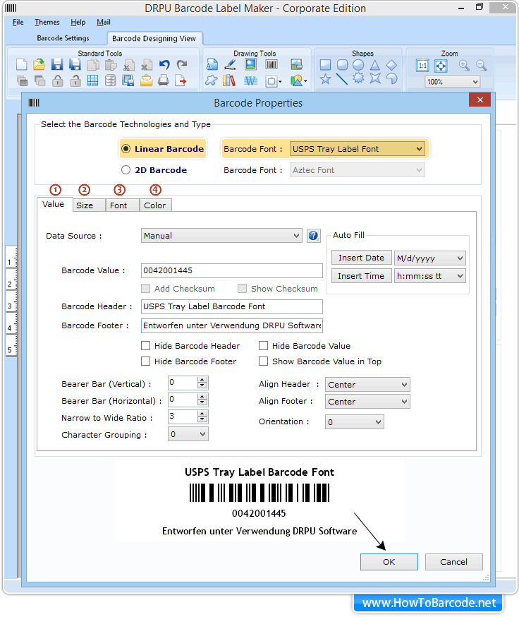 USPS Tray Label Barcode Font - Howtobarcode USPS Tray Label Barcode Font - Howtobarcode