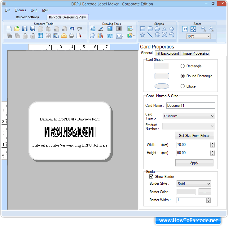 Databar MicroPDF417 Barcode Font - Howtobarcode