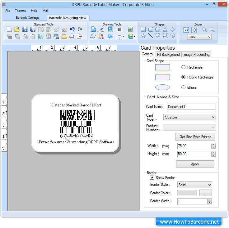DataBar Stacked Barcode Font - Howtobarcode